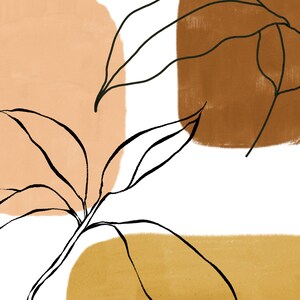 Abstract Botanical Line Art Abstract Print Abstract Wall Art Abstract ...