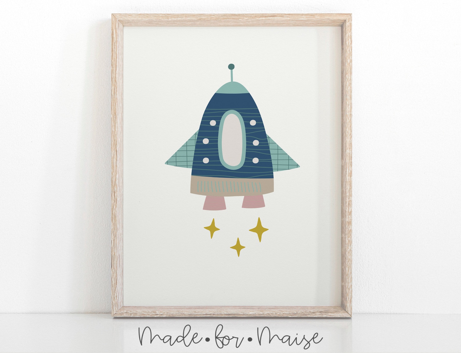 Rocket space theme rocket print rocket nursery wall art | Etsy