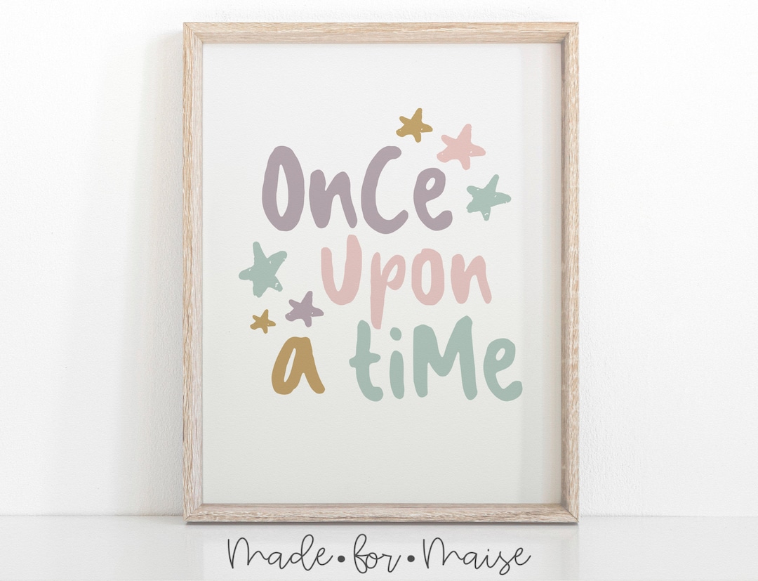 Once Upon a Time Print, Fairytale Nursery Print, Nursery Wall Art ...