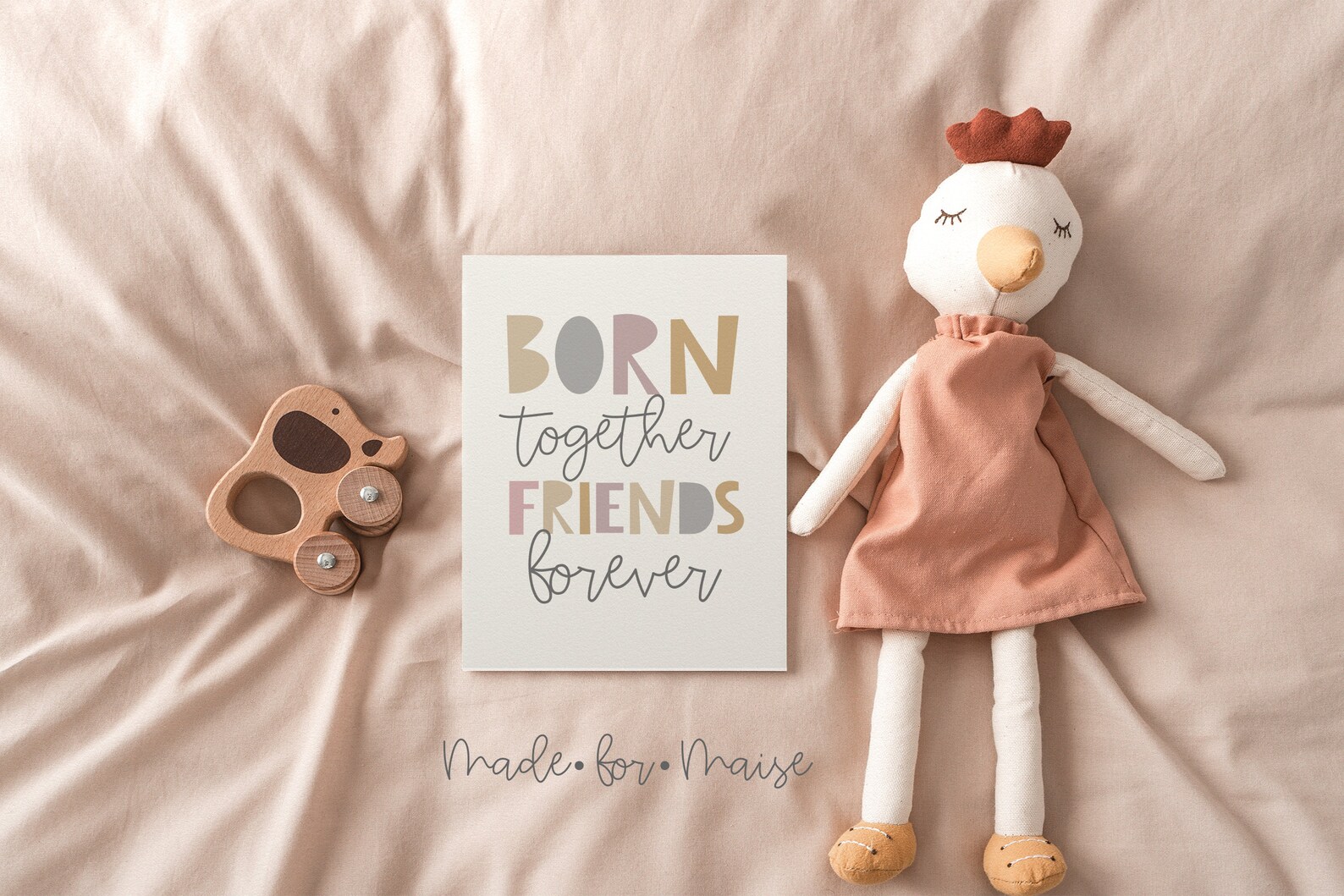 Twin Nursery Print Set: Rainbow, Friends Forever, Baby Girl Decor - Etsy