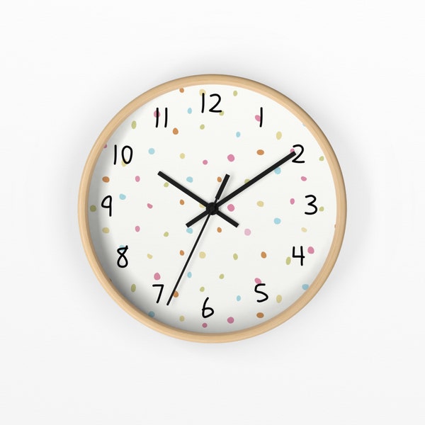 Polka Dot Clock - Etsy