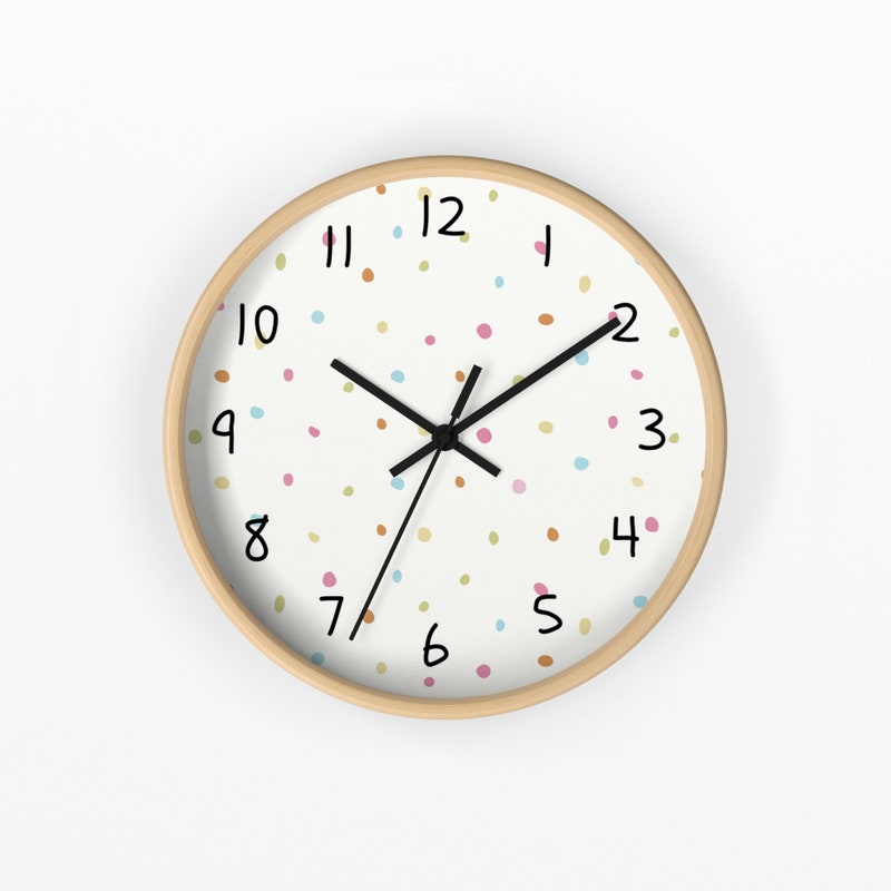 Polka Dot Clock - Etsy