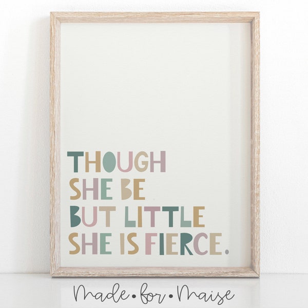 And Though She Be but Little - Etsy