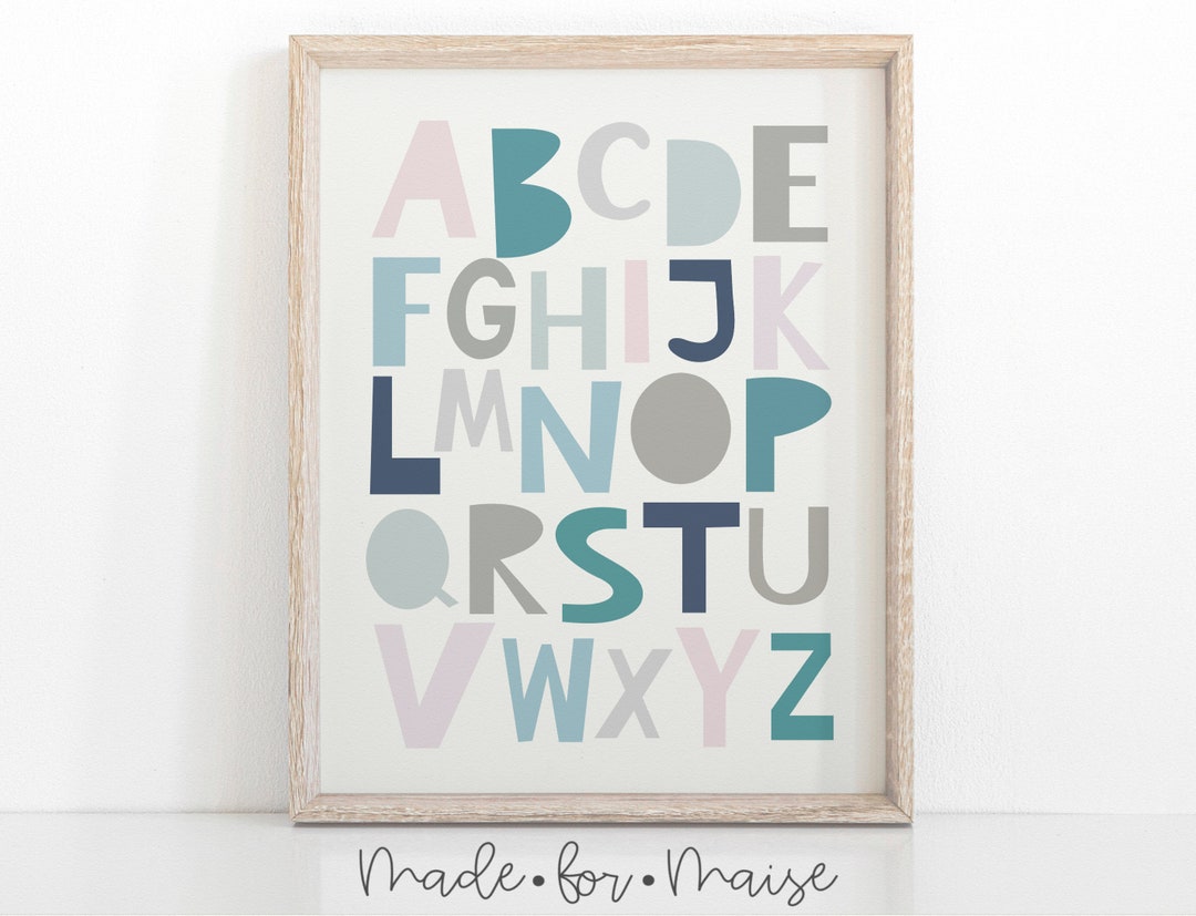 Alphabet Poster - Gender Neutral, Educational Poster,home School ...