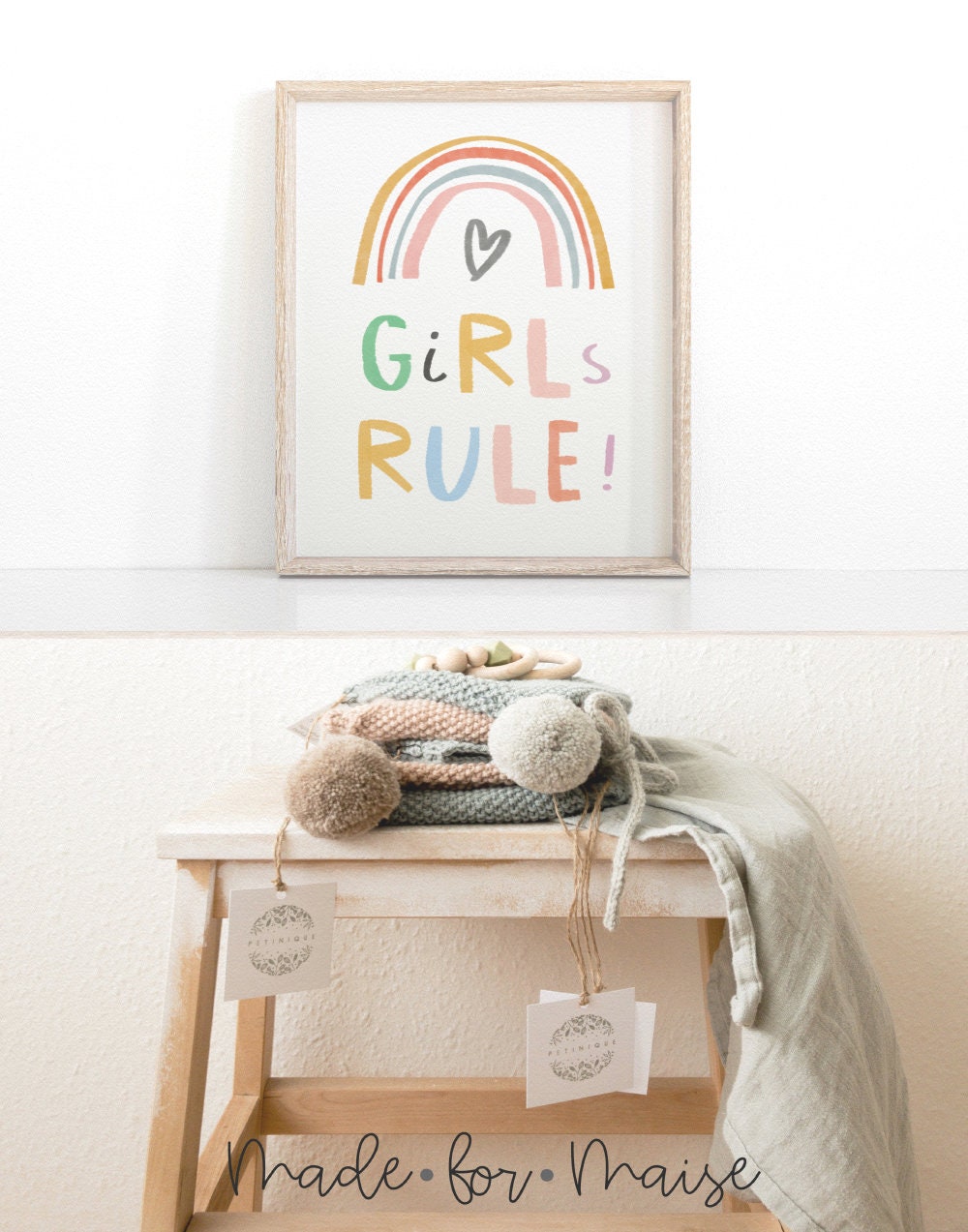 Girls Rule Bedroom Print Sisters Bedroom Print Twin Bedroom - Etsy