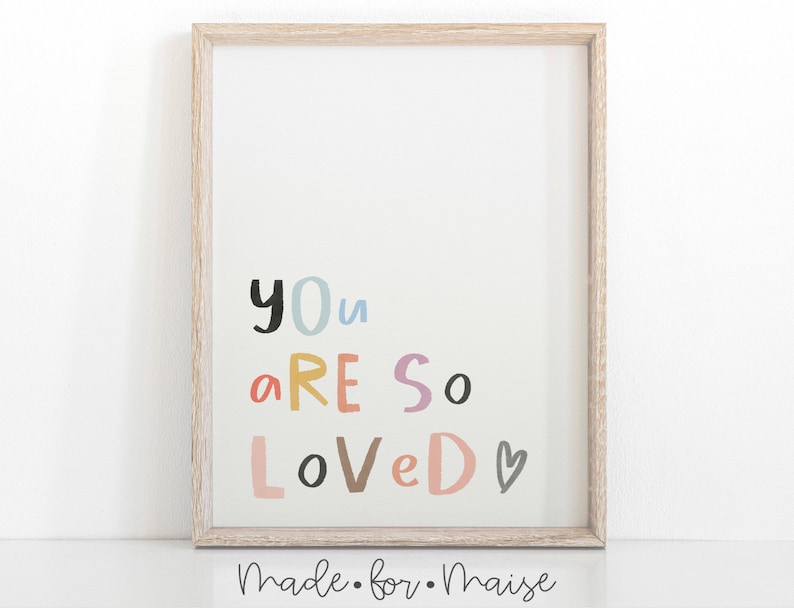 You Are so Loved Baby Boy Baby Girl Nursery Bedroom Wall - Etsy