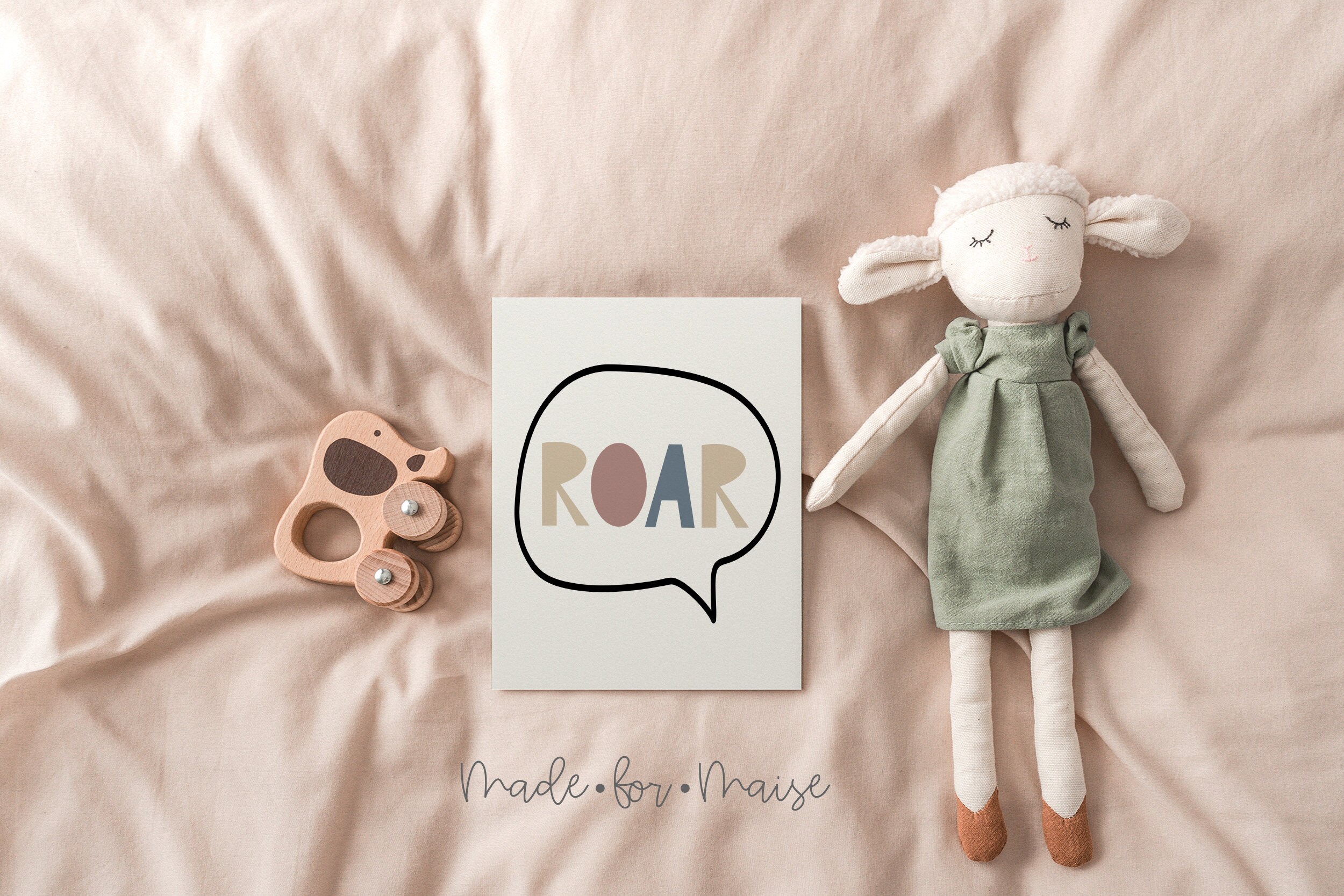 Dinosaur Roar Play Room Illustration Little Boy Pastel | Etsy