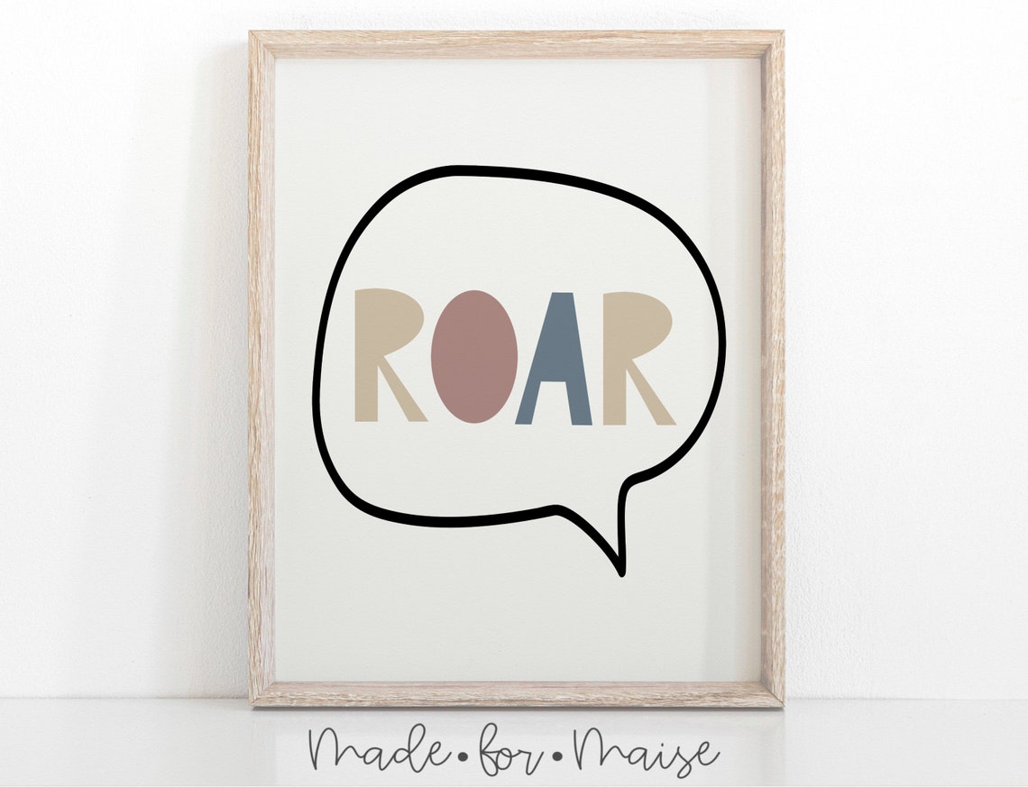 Dinosaur Roar Play Room Illustration Little Boy Pastel | Etsy