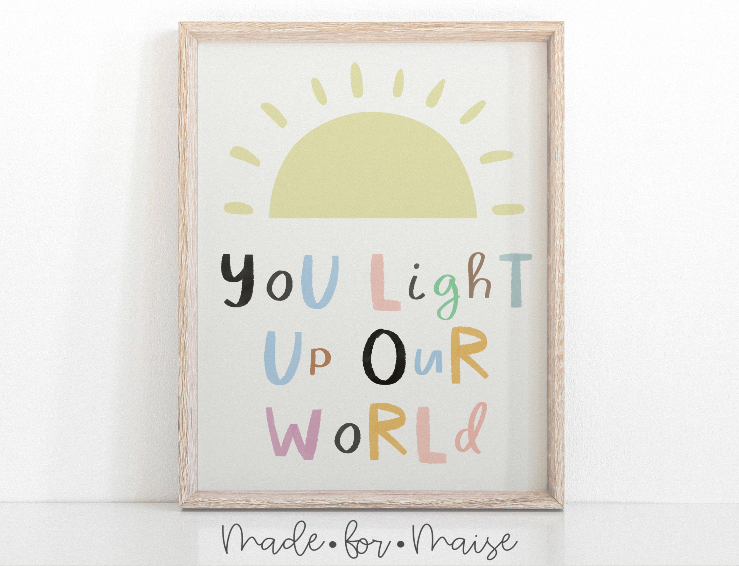 You Light up Our World Daughter Gift Son Gift Sunshine Baby - Etsy UK