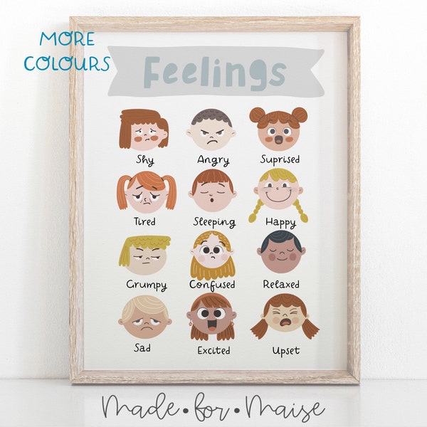 Feelings Chart - Etsy