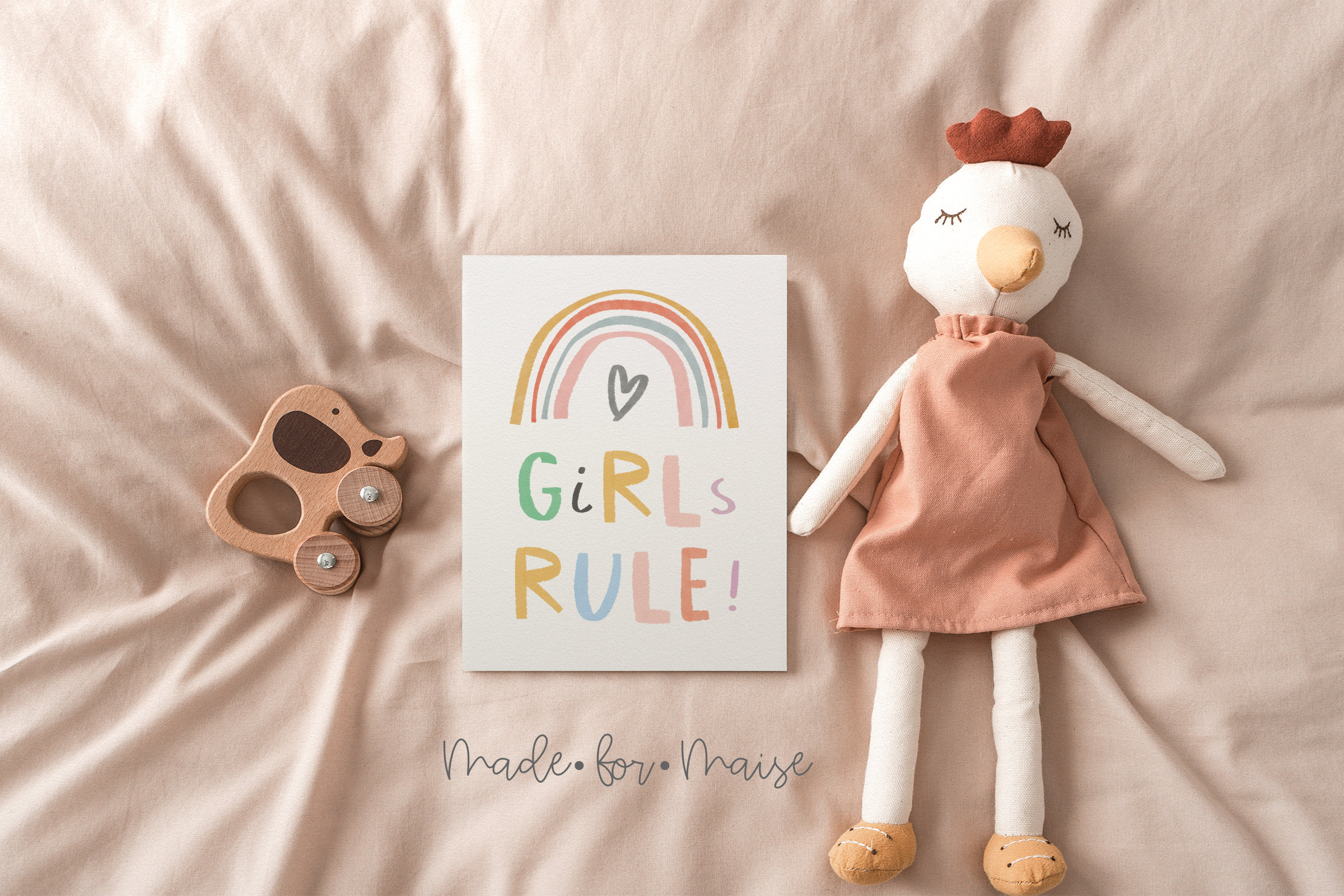 Girls Rule Bedroom Print Sisters Bedroom Print Twin Bedroom - Etsy