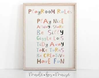 Kids Bedroom Rules - Etsy