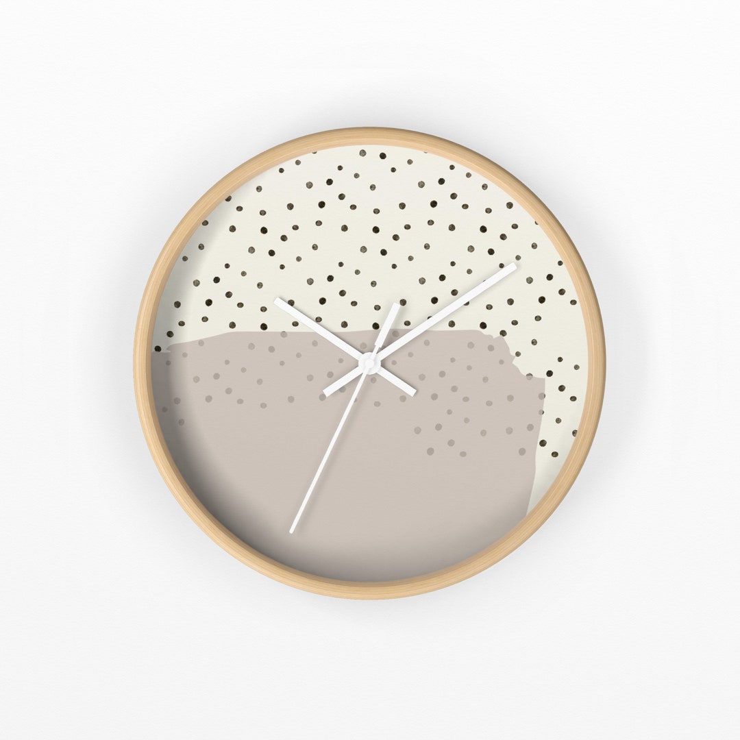 Abstract Dotty Wall Clock: Dusky Pink Wood, Scandi Decor - Etsy