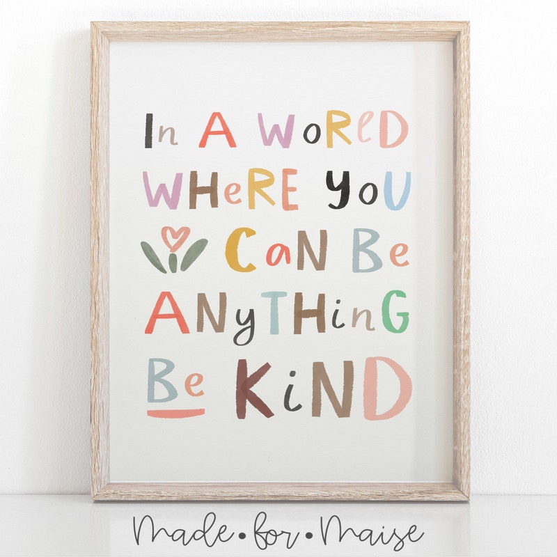 Be Kind Poster - Etsy UK