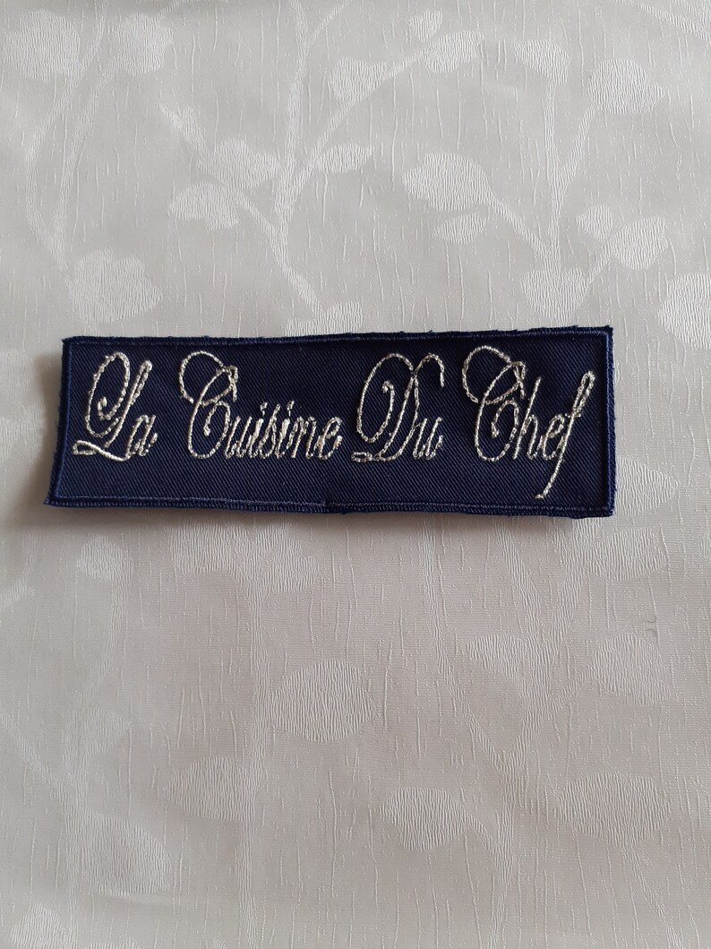 La Cuisine Du Chef Patch Embroidered to Sew customized-kitchen Clothing ...