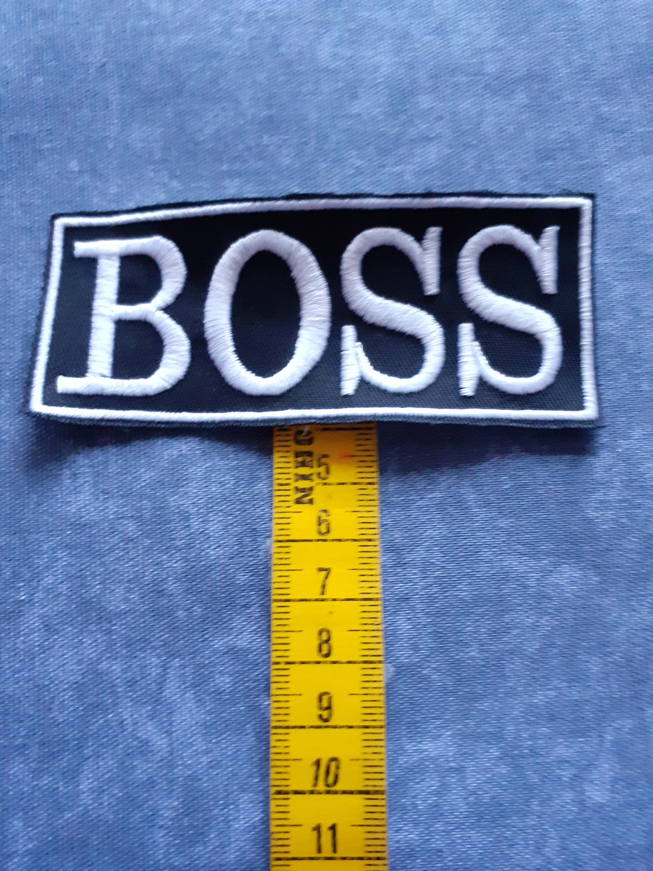Embroidered BLACK BOSS Patch to Sew-customized-boss Clothing-boss ...