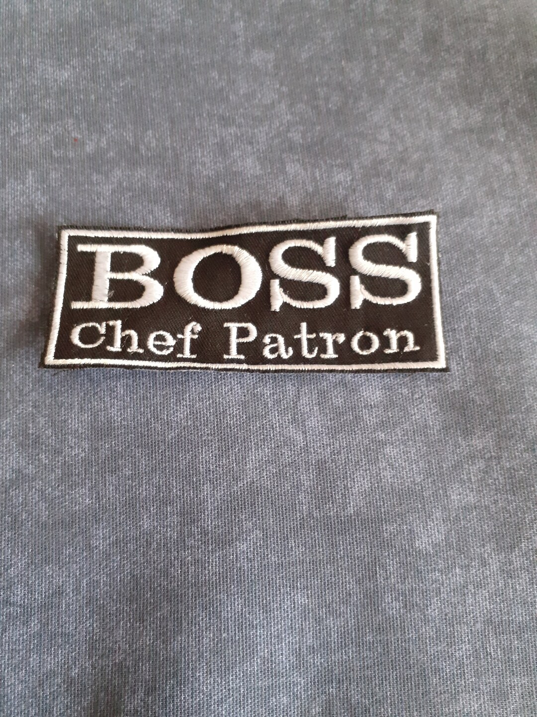 Patch Boss Chef Boss Embroidered to Sew-customized-chef Boss-boss Badge ...