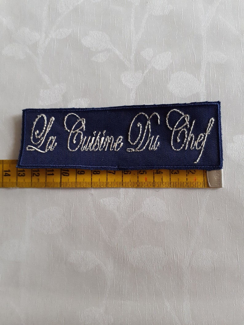 La Cuisine Du Chef Patch Embroidered to Sew customized-kitchen Clothing ...