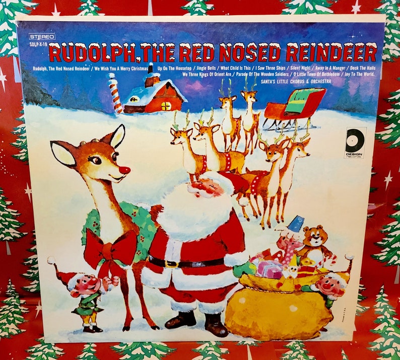 Rudolph the Red Nosed Reindeer - 1989 OG Vintage Vinyl Record - Etsy