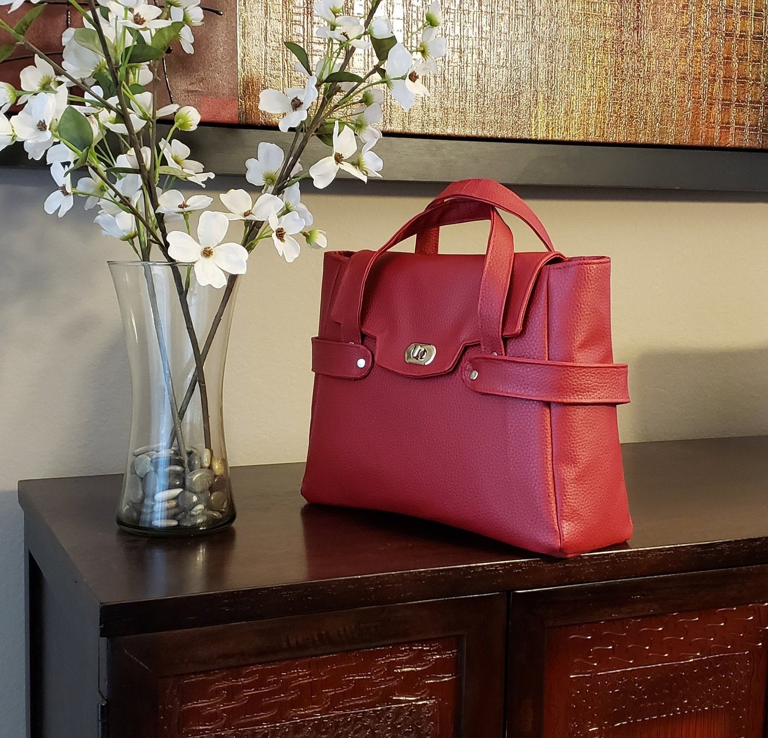 Margo Satchel Handbag Purse Digital PDF Sewing Pattern in Faux Fabulous ...