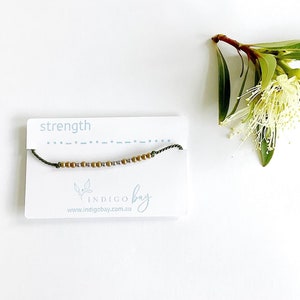 Strength Morse Code Reminder Bracelet, Minimalist Friendship Bracelet, Secret Message Bracelet ...