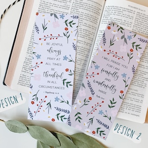 Bible Verse Flower Art Bookmarks | Scripture Faith Floral Art ...