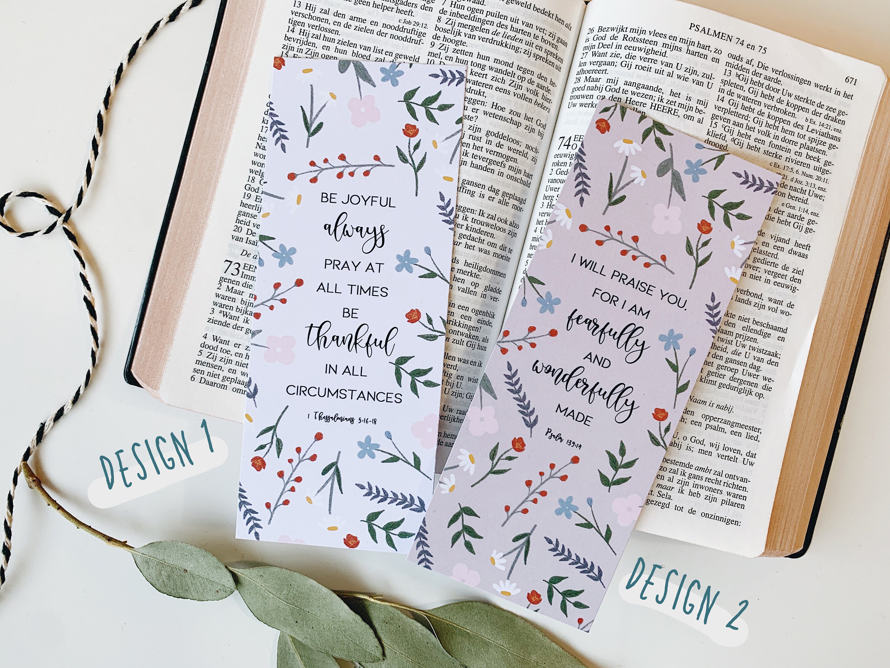 Bible Verse Flower Art Bookmarks Scripture Faith Floral Art - Etsy UK