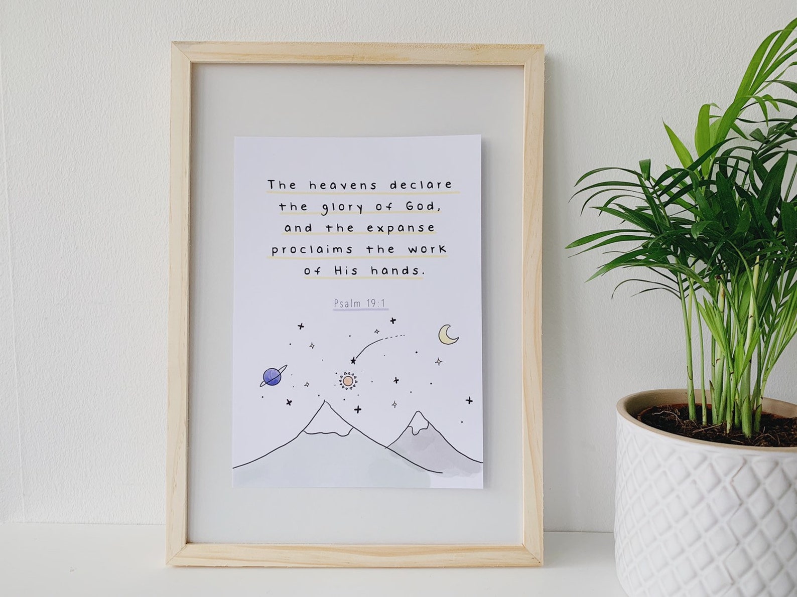 God's Creation Christian Art Print Religious Art Print | Etsy