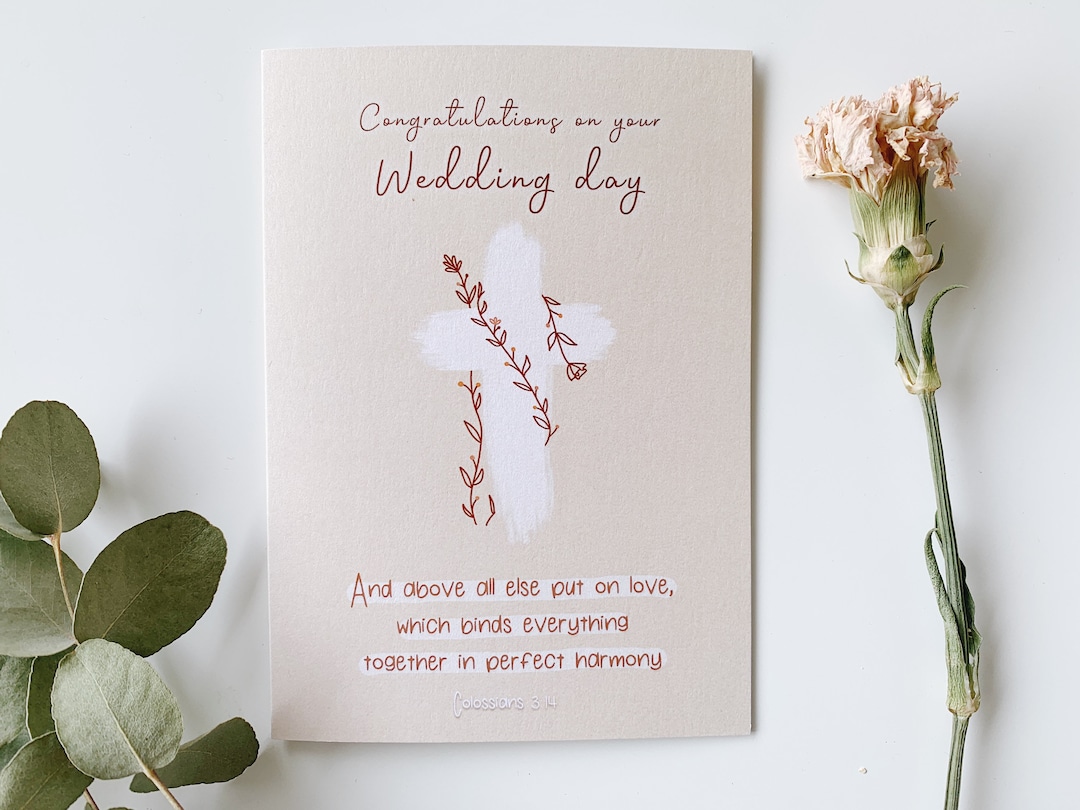 Congratulations on Your Wedding Day Card | Christian Card, Religious ...