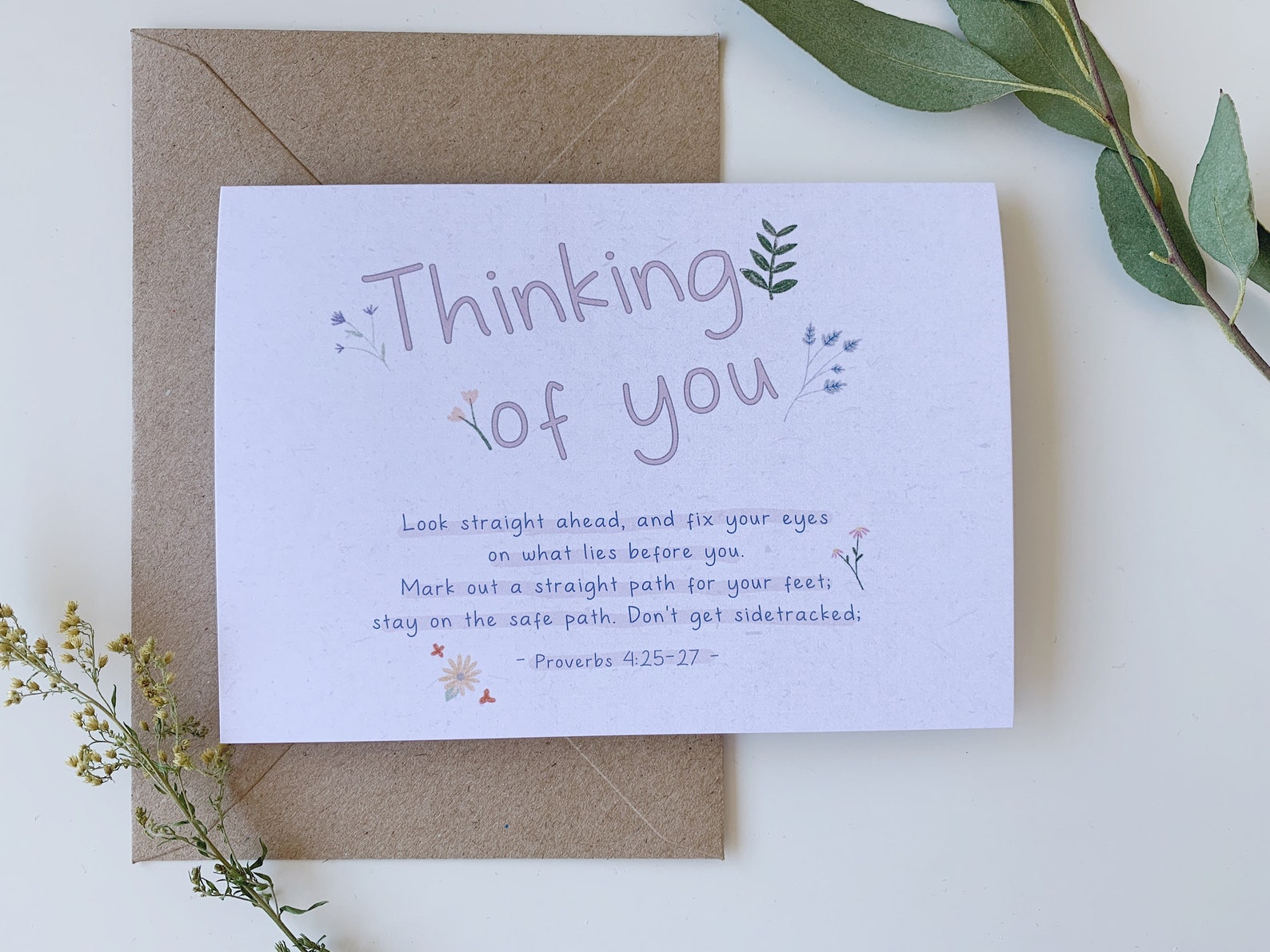 Thinking of You Card Religious Card Bible Verse Faith Card - Etsy