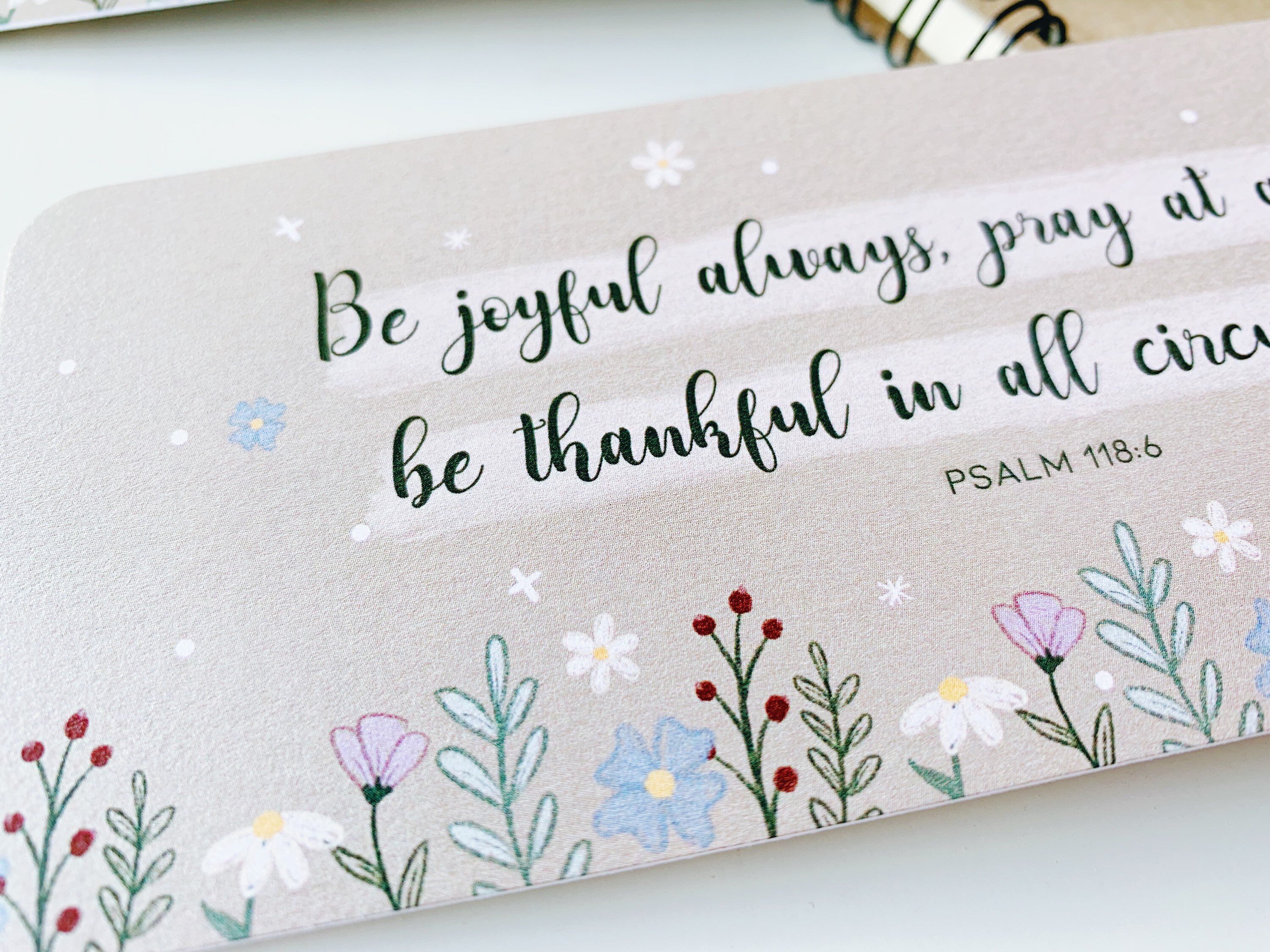 Bible Verse Flower Art Bookmarks Scripture Faith Floral Art | Etsy