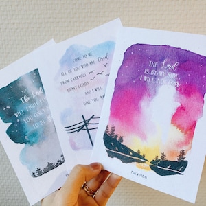 Galaxy Watercolor With Bible Verse, Religious Faith Christian Card ...