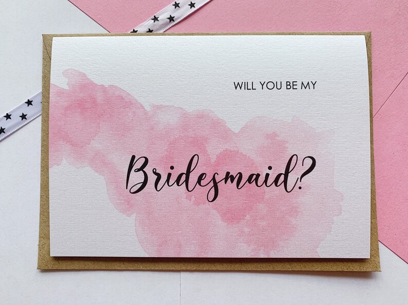 Bridesmaid proposal card love card wedding proposal Card | Etsy