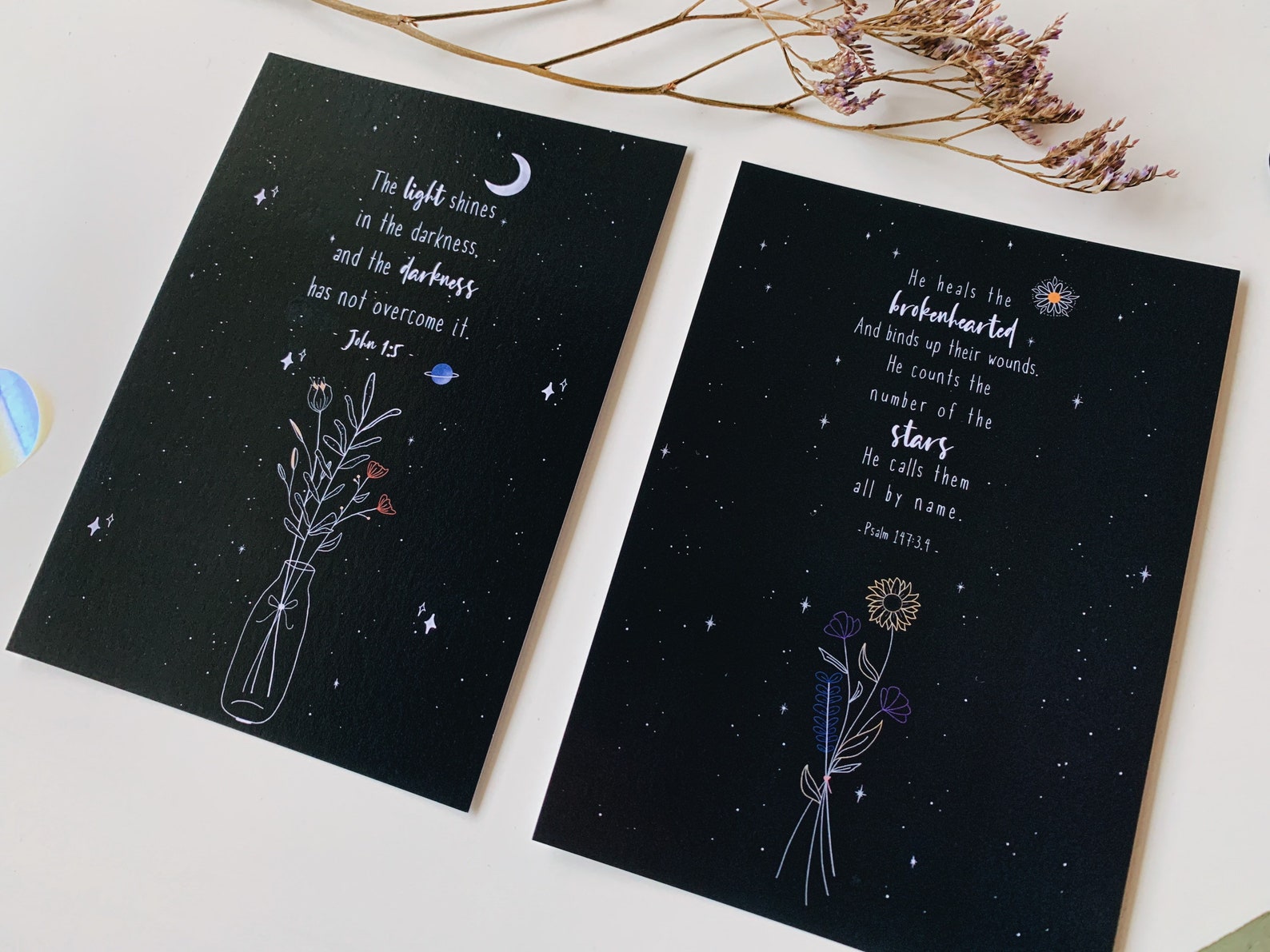 Postcard Set | Religious Faith Card, Scripture Card, Hand Drawn Art ...