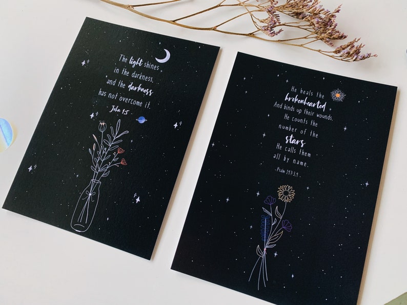 Postcard Set Religious Faith Card Scripture Card Hand - Etsy