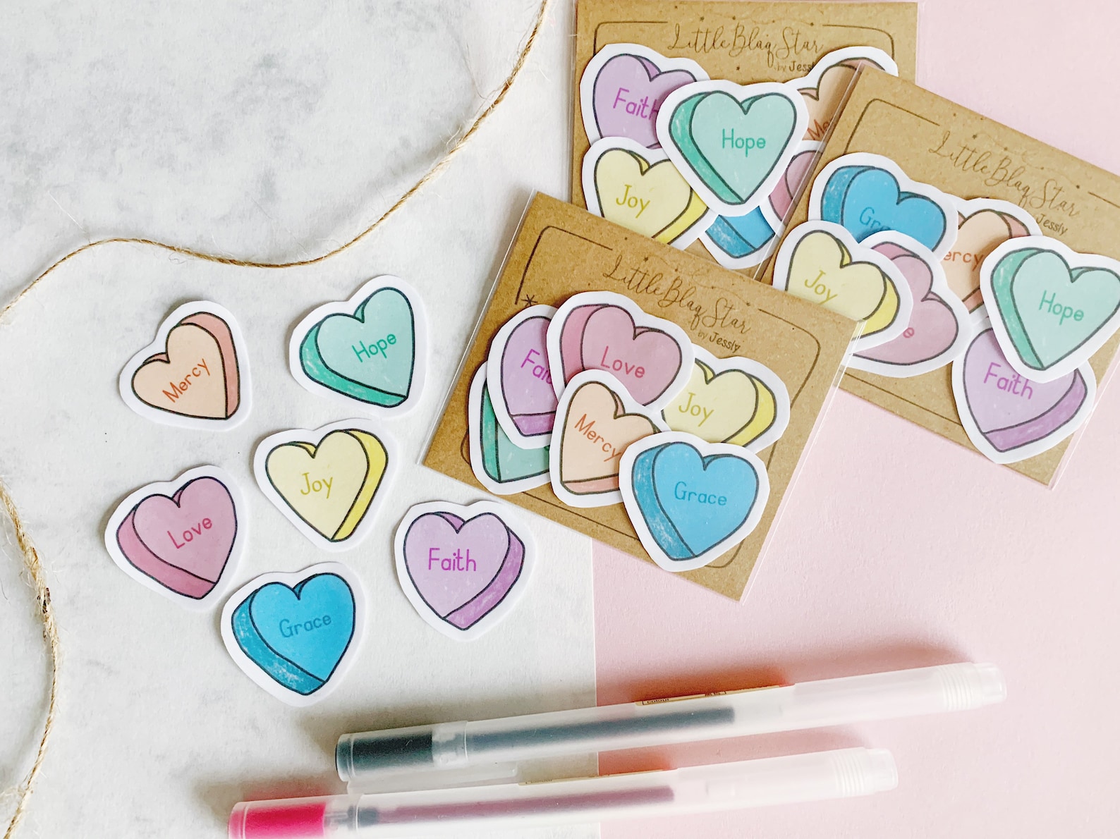 Love, Joy, Grace, Mercy, Faith, Hope Stickers | Faith Christian ...