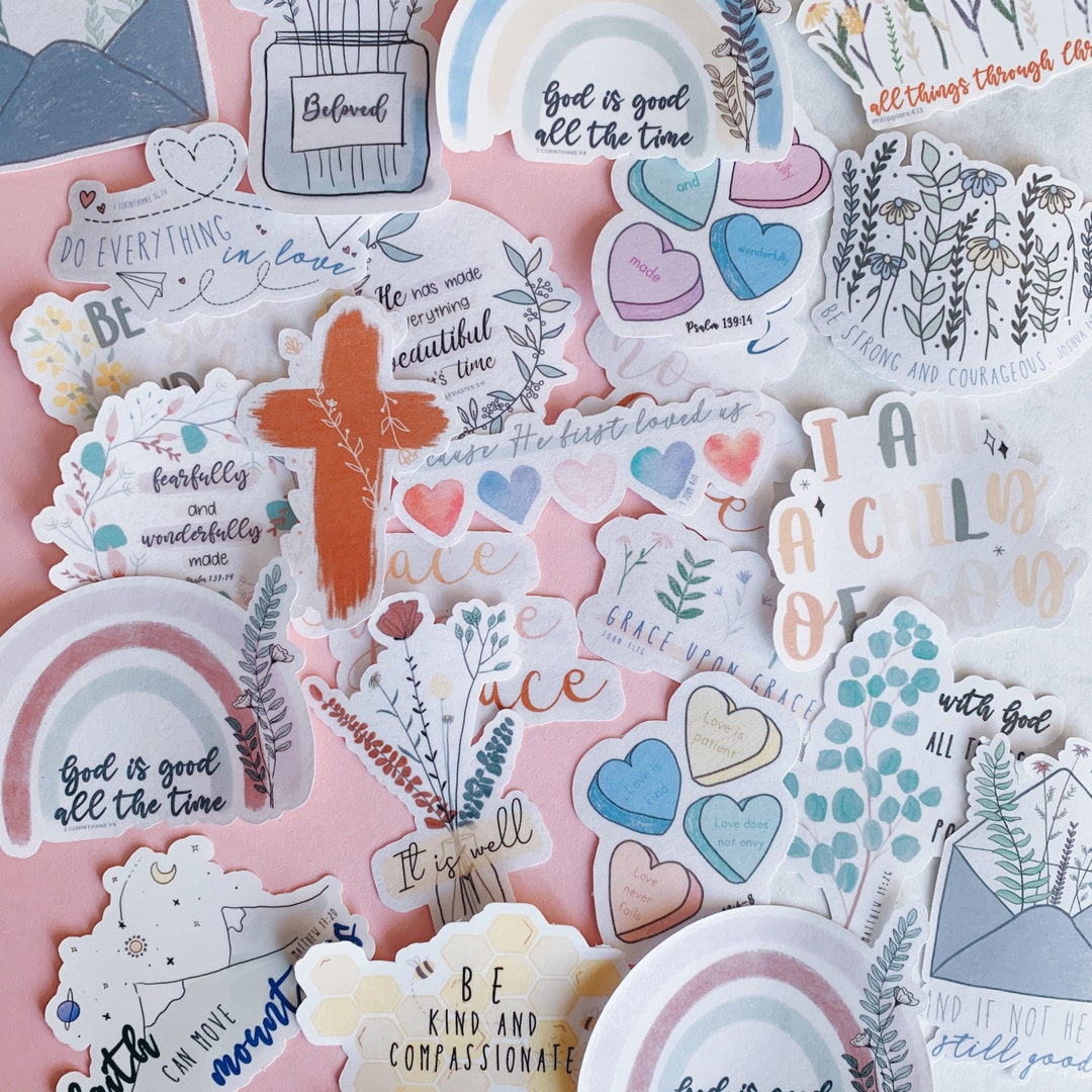 Mix & Match Scripture Faith Stickers | Bible Verse Stickers With ...