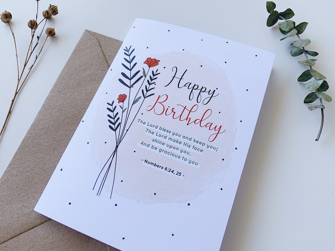 Christian Friendship Birthday Card, Religious Card, Bible Verse, Faith ...