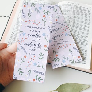 Bible Verse Flower Art Bookmarks | Scripture Faith Floral Art ...
