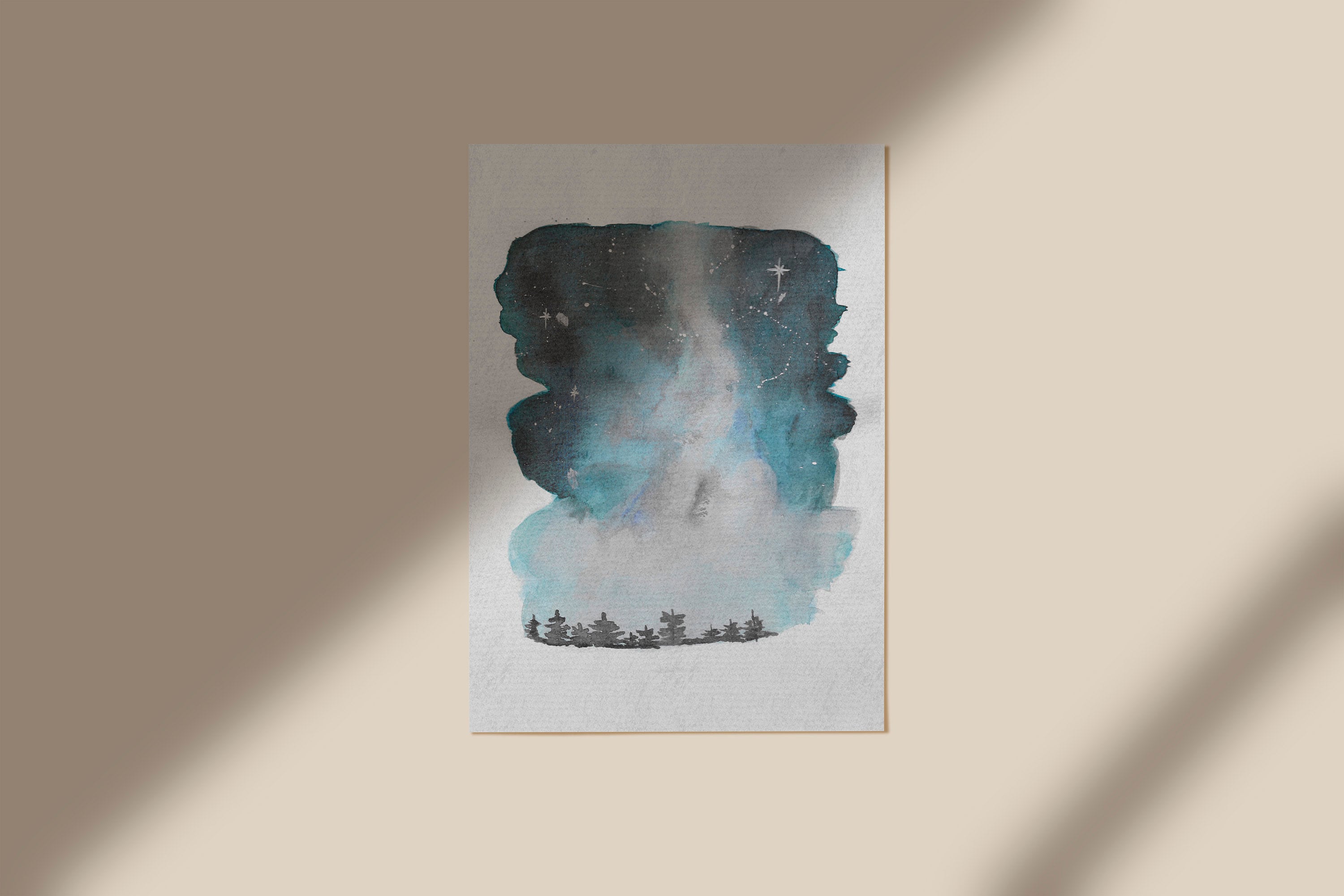 Watercolor Art Galaxy | Bible Verse Physical Art Print | Scripture ...