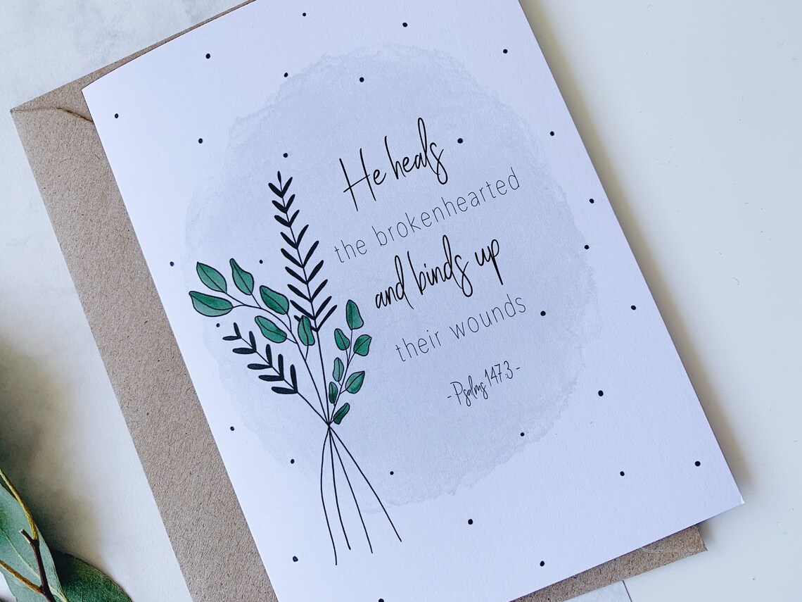 Christian Loss Card, Religious Card, Bible Verse, Faith Card, Scripture ...