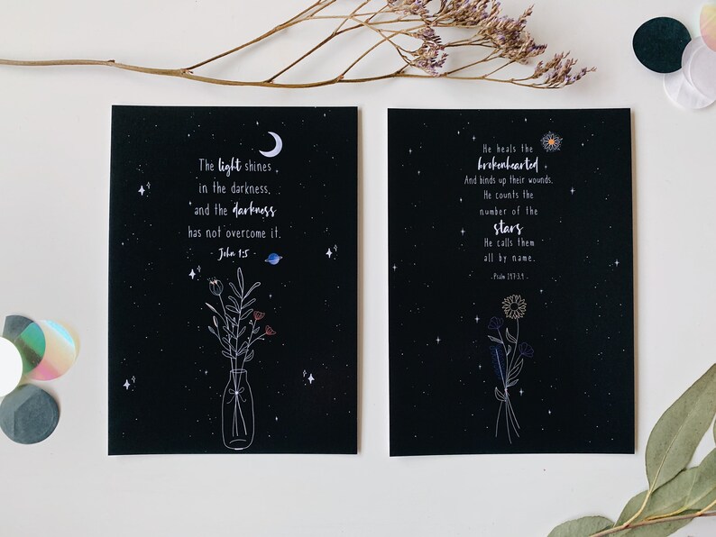 Postcard Set Religious Faith Card Scripture Card Hand - Etsy