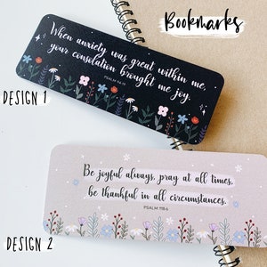 Bible Verse Flower Art Bookmarks | Scripture Faith Floral Art ...