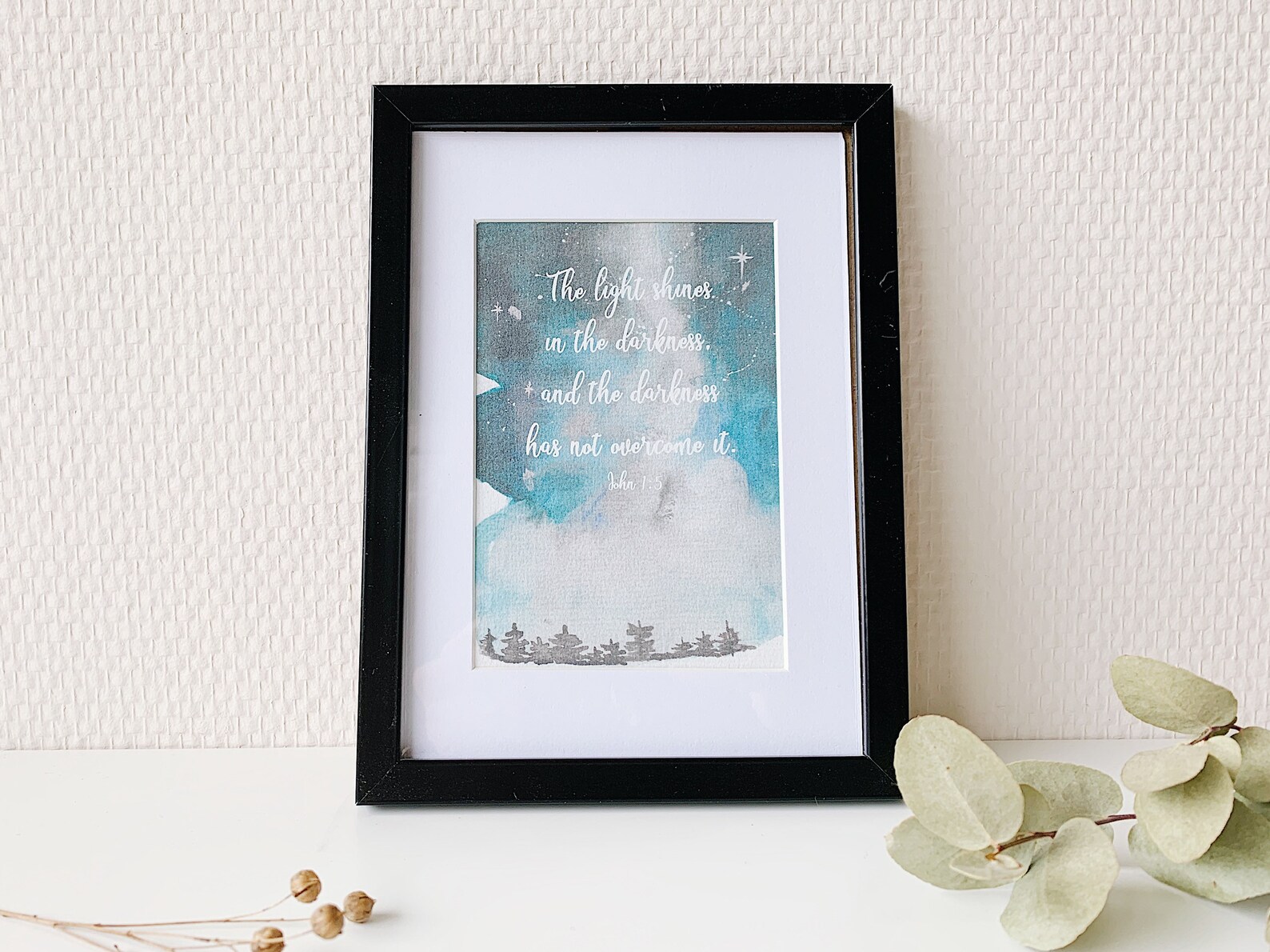 Watercolor Art Galaxy | Bible Verse Physical Art Print | Scripture ...