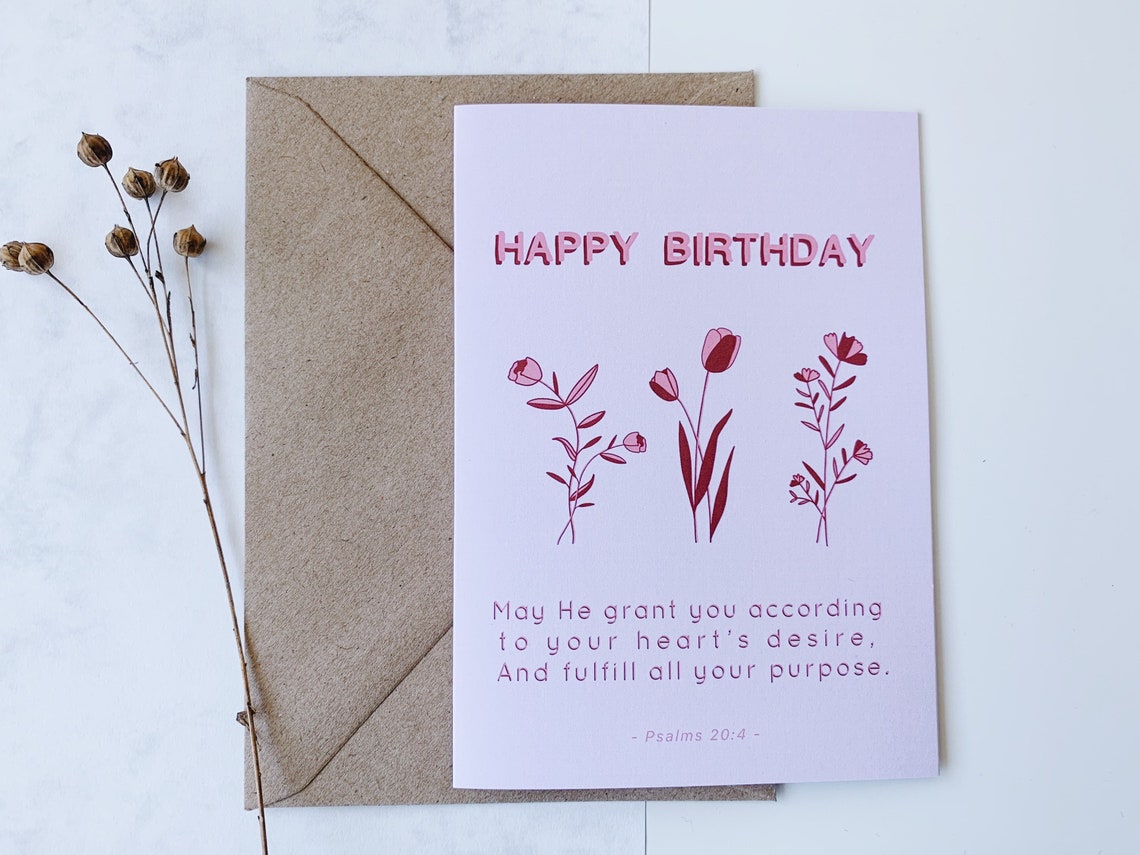 Christian Friendship Birthday Card, Religious Card, Bible Verse, Faith ...