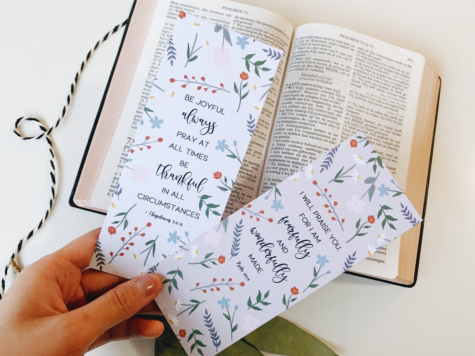 Bible Verse Flower Art Bookmarks Scripture Faith Floral Art | Etsy