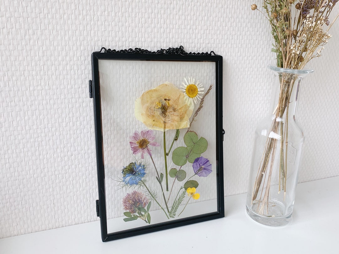 Pressed Flower Glass Hanging Frame Wall Hanging Wall Decoration Retro ...