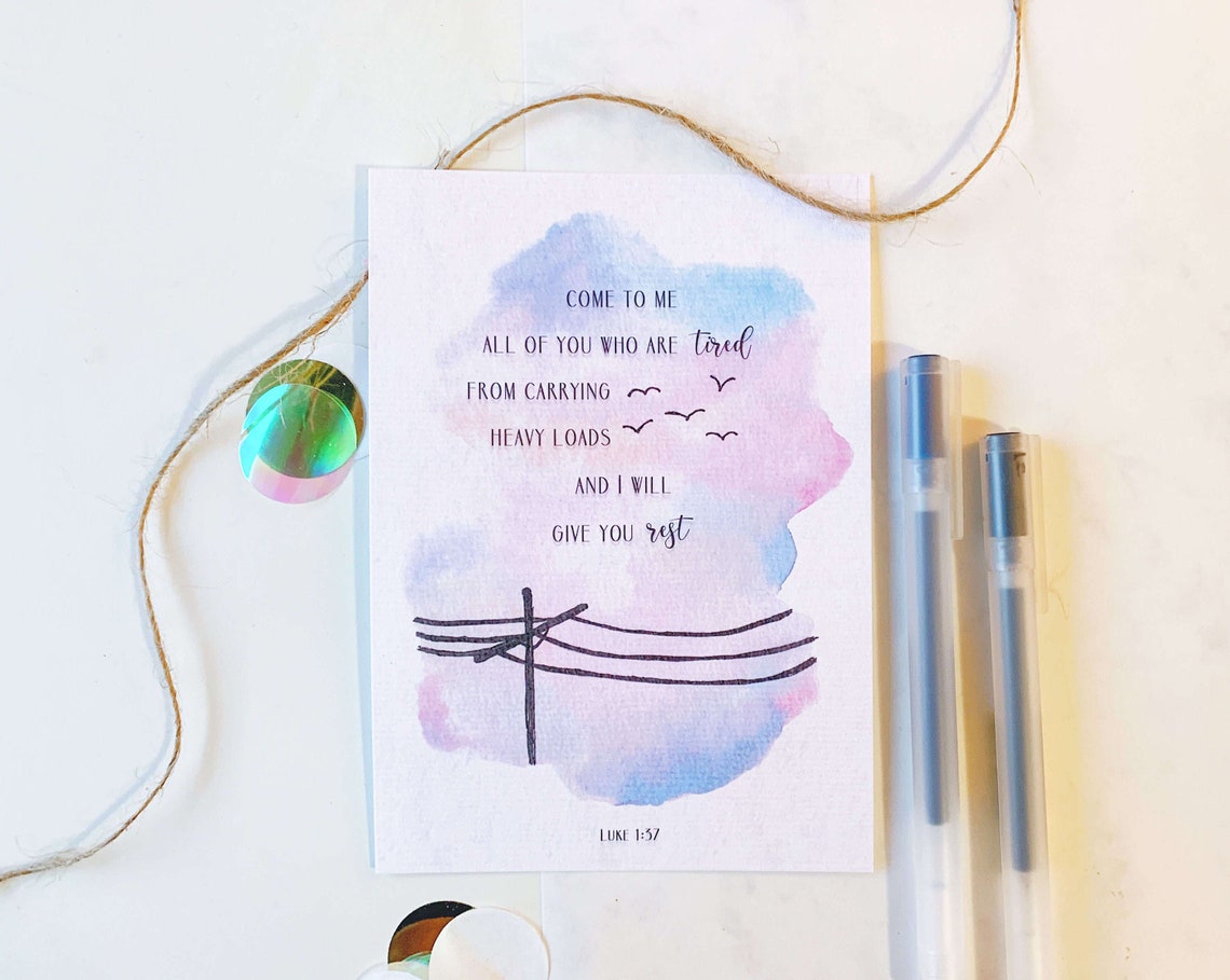 Pastel Watercolor With Bible Verse Religious Faith Christian - Etsy