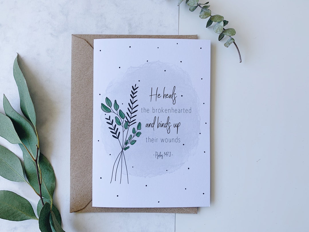 Christian Loss Card, Religious Card, Bible Verse, Faith Card, Scripture ...