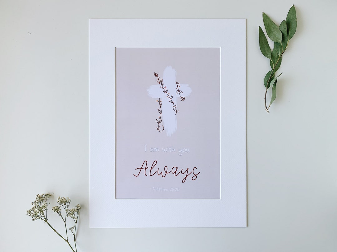 Scripture Digital Art Print | Art Print, Faith Print, I Am With You ...